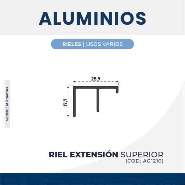 RIEL EXTENSIÓN SUPERIOR - Artglass